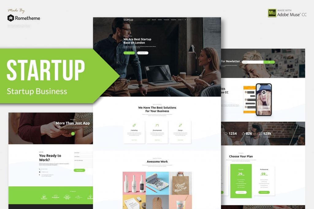 10 in 1 - Adobe Muse Template Bundle - Only $10 – MasterBundles