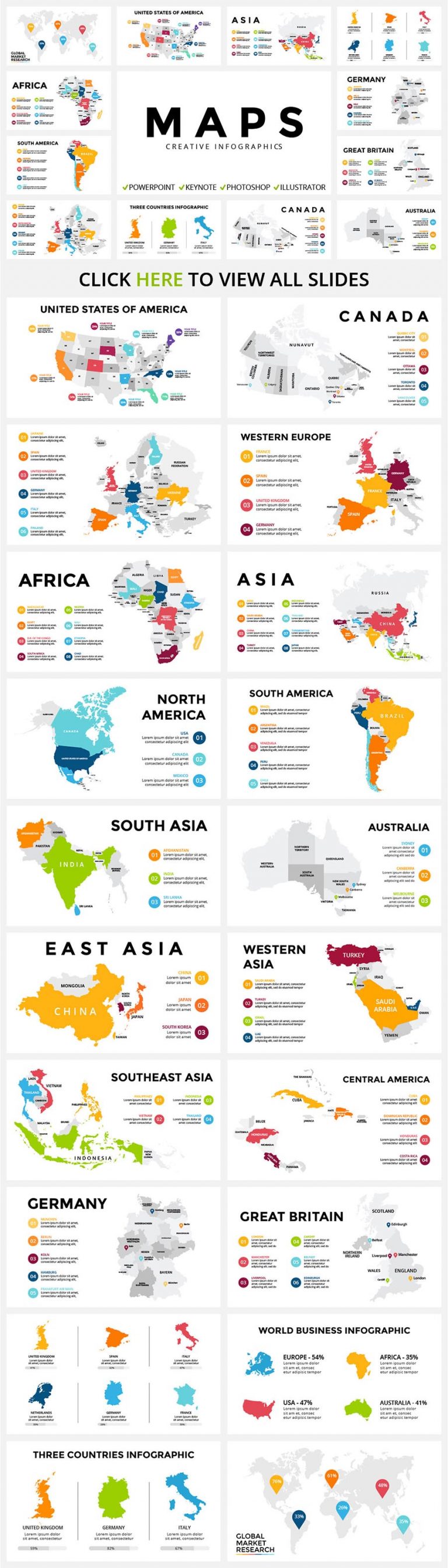 20 Map Infographics Description - MasterBundles