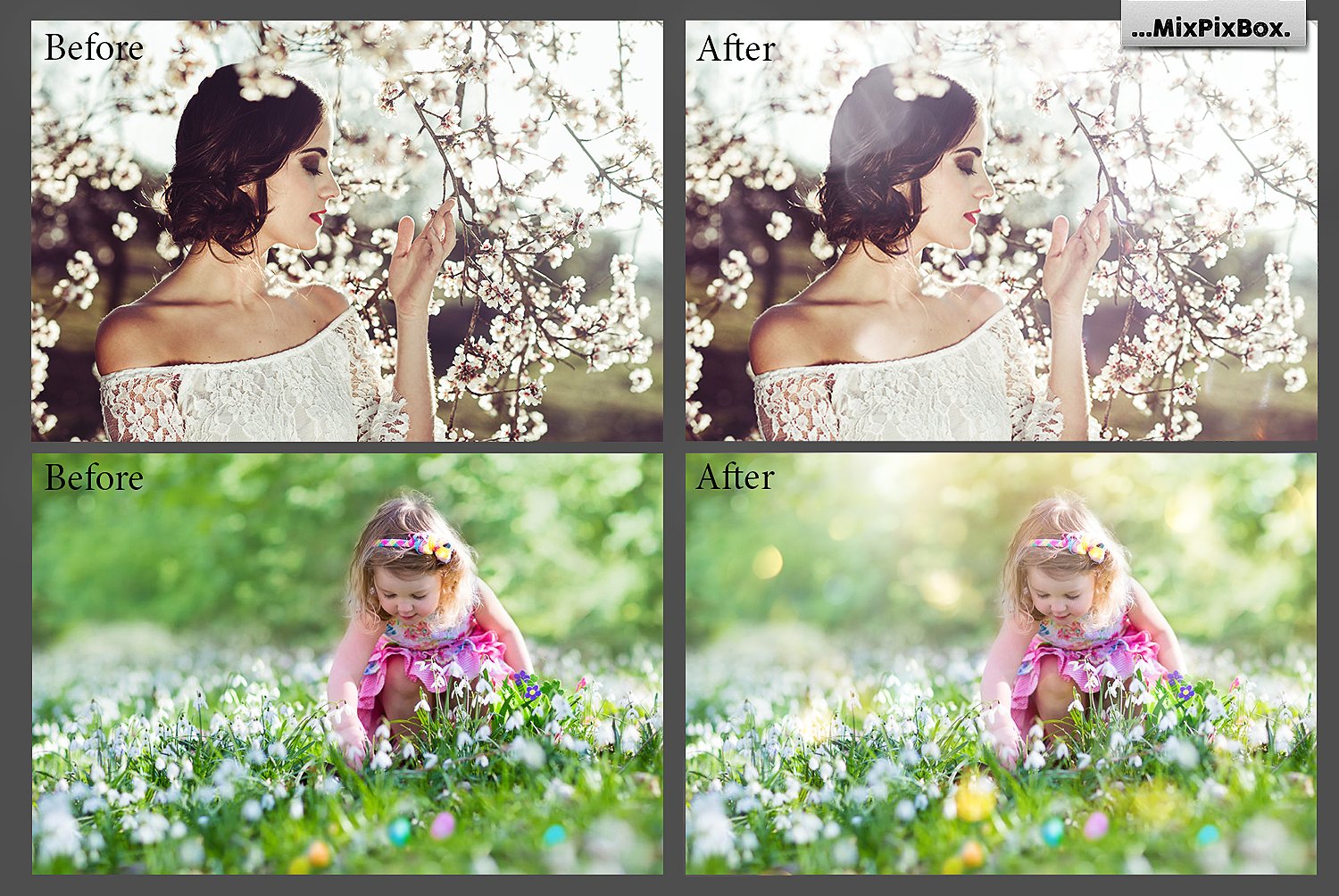 42 Spring Sunbeams Photo Overlays - $8 | Master Bundles