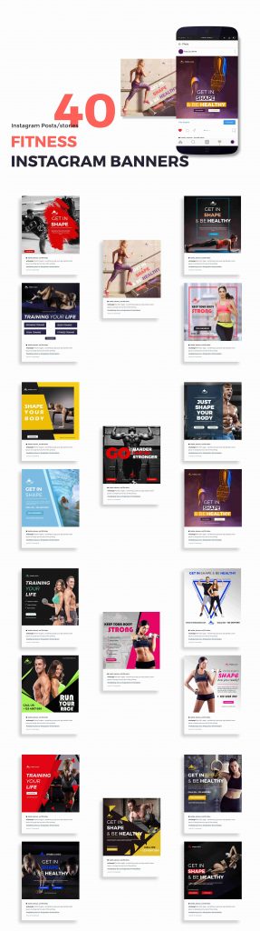 Instagram Booster Set: 400 Instagram Post And Stories Templates ...