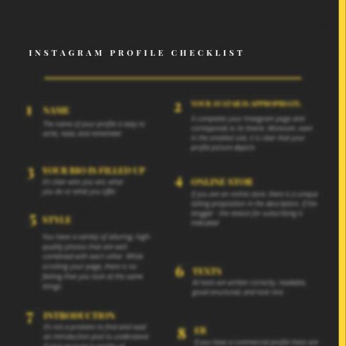Free Instagram Profile Checklist – MasterBundles