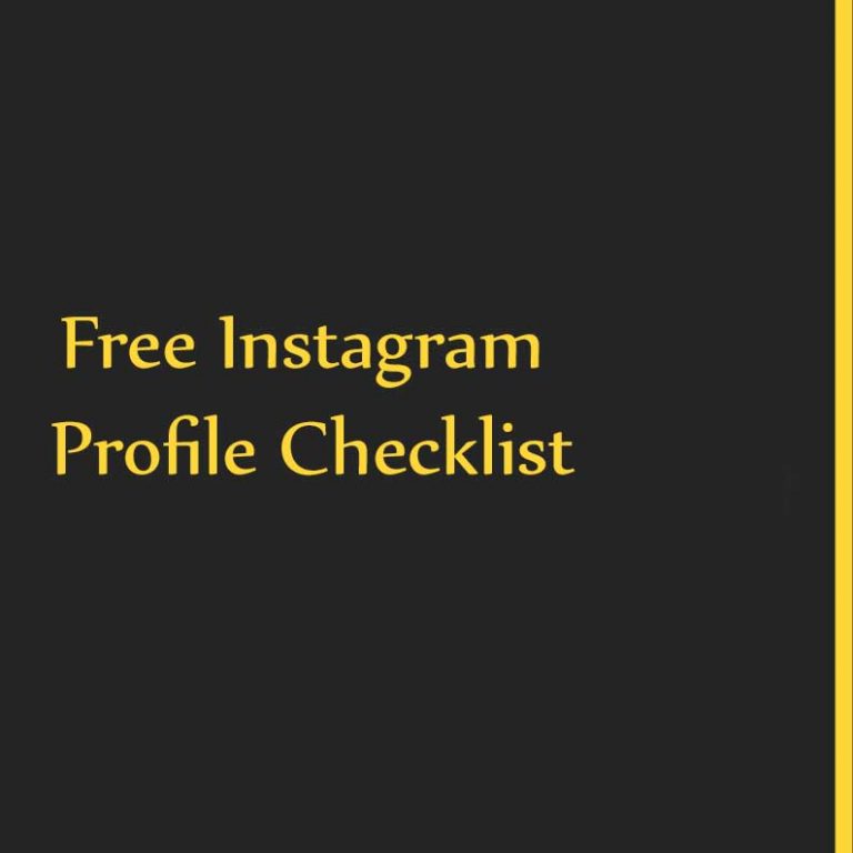 Free Instagram Profile Checklist – MasterBundles