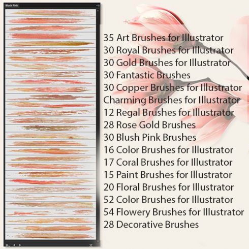 451 Art Brushes for Adobe Illustrator - $20 – MasterBundles