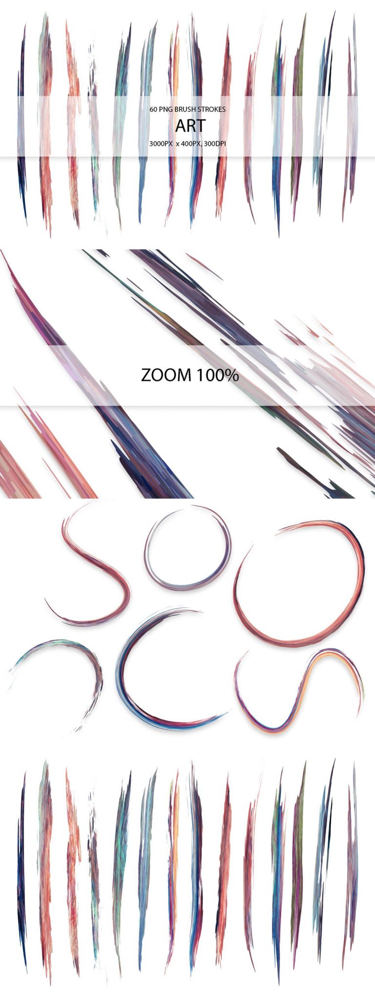 829 Acrylic Brush Strokes and Digital Brush Strokes - $9 | Master Bundles