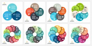 340 Unique Financial Infographics | PRO in PSD, EPS, AI and JPEG