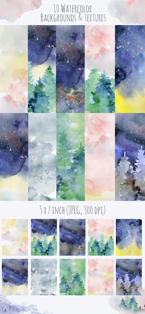 Winter Wonderland Clipart: 14 Christmas Watercolor Clipart Bundles in 1 ...