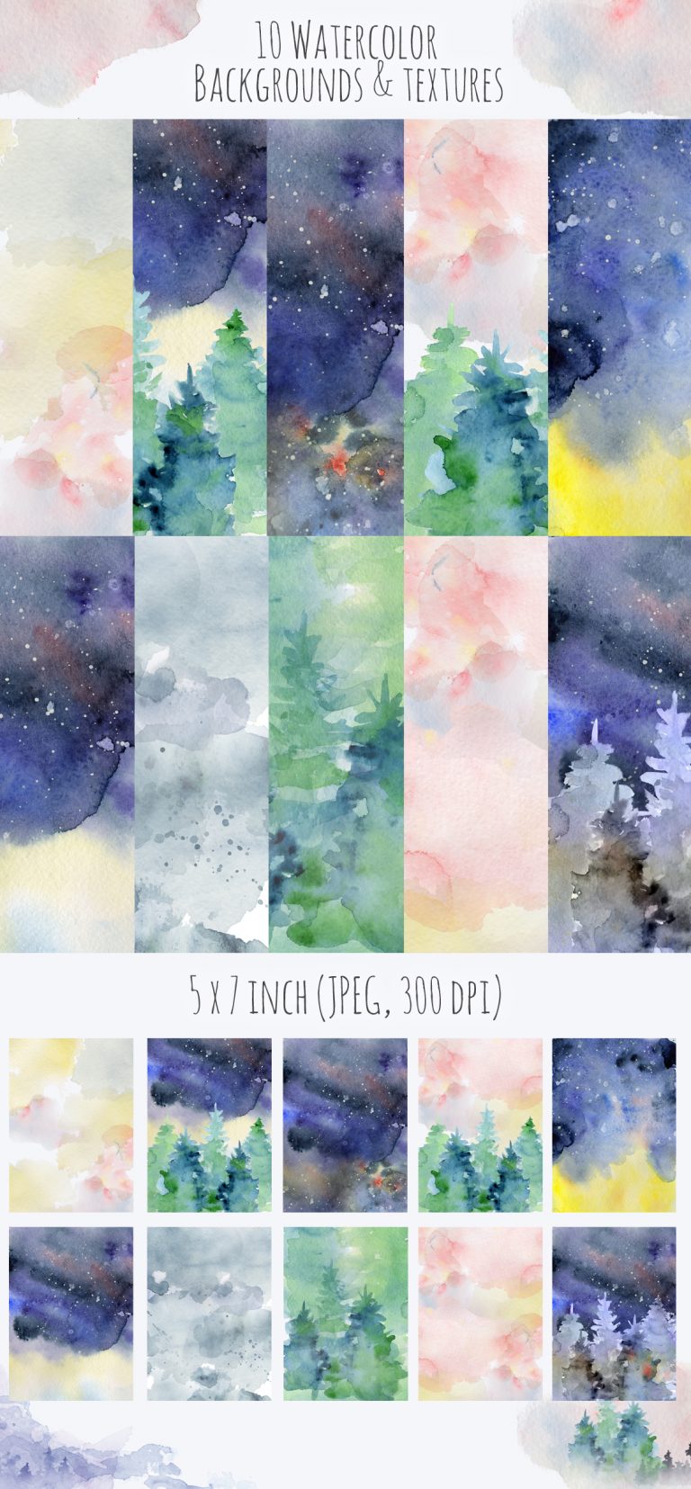 Winter Wonderland Clipart: 14 Christmas Watercolor Clipart Bundles in 1 ...