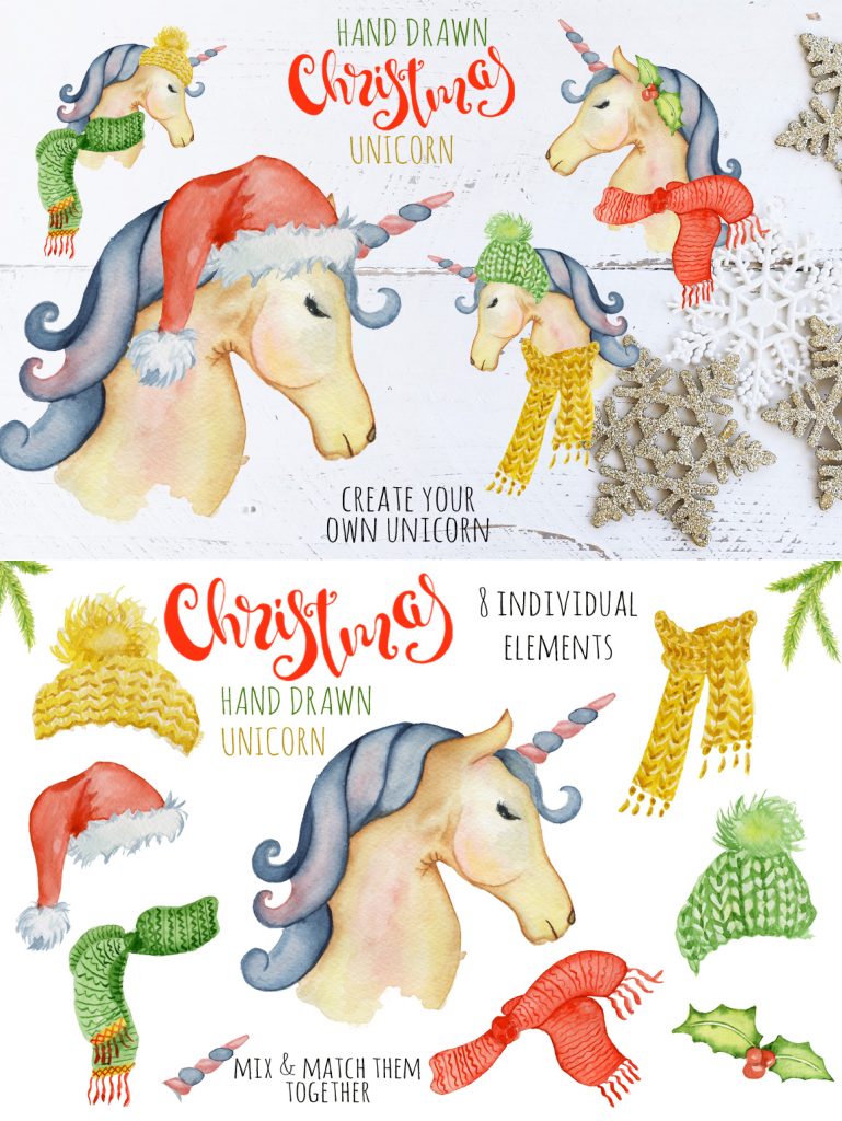 Winter Wonderland Clipart: 14 Christmas Watercolor Clipart Bundles in 1 ...