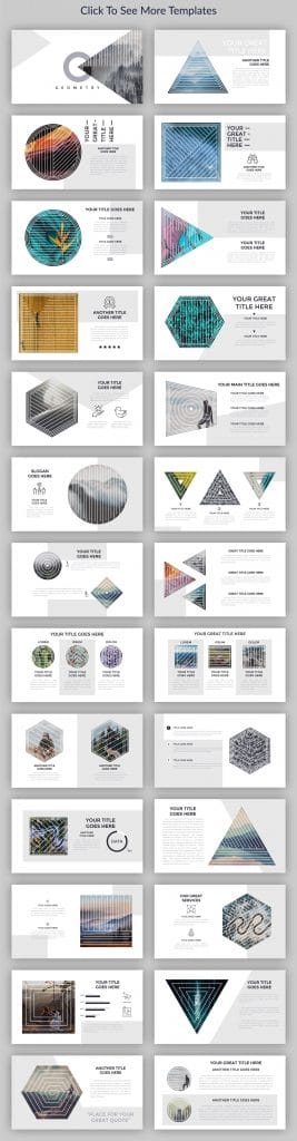 Minimal Geometry Powerpoint Template - $12 – MasterBundles