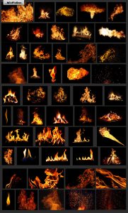 56 Fire Photo Overlays - $9 | Master Bundles