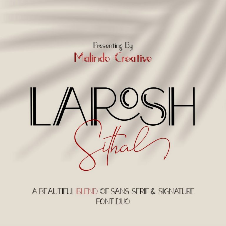 Hipster Script Fonts: LAROSH Sithal Duo + Extra - $10 – MasterBundles