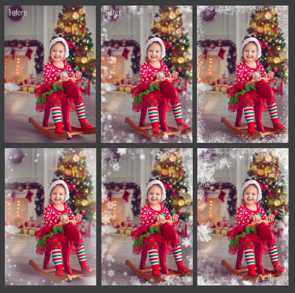 20 Christmas & Snowflake Overlays - $8 – MasterBundles