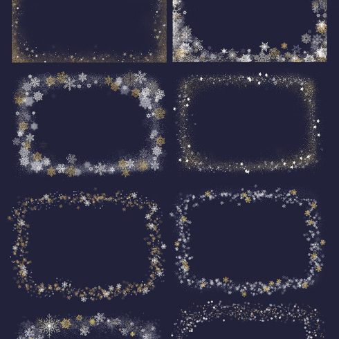 86+ Winter Frames, Snowflake Overlays, Christmas Overlays - $8 | Master ...