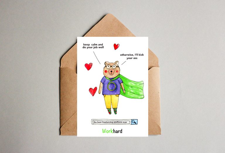 Free Work Hard Postcard – MasterBundles