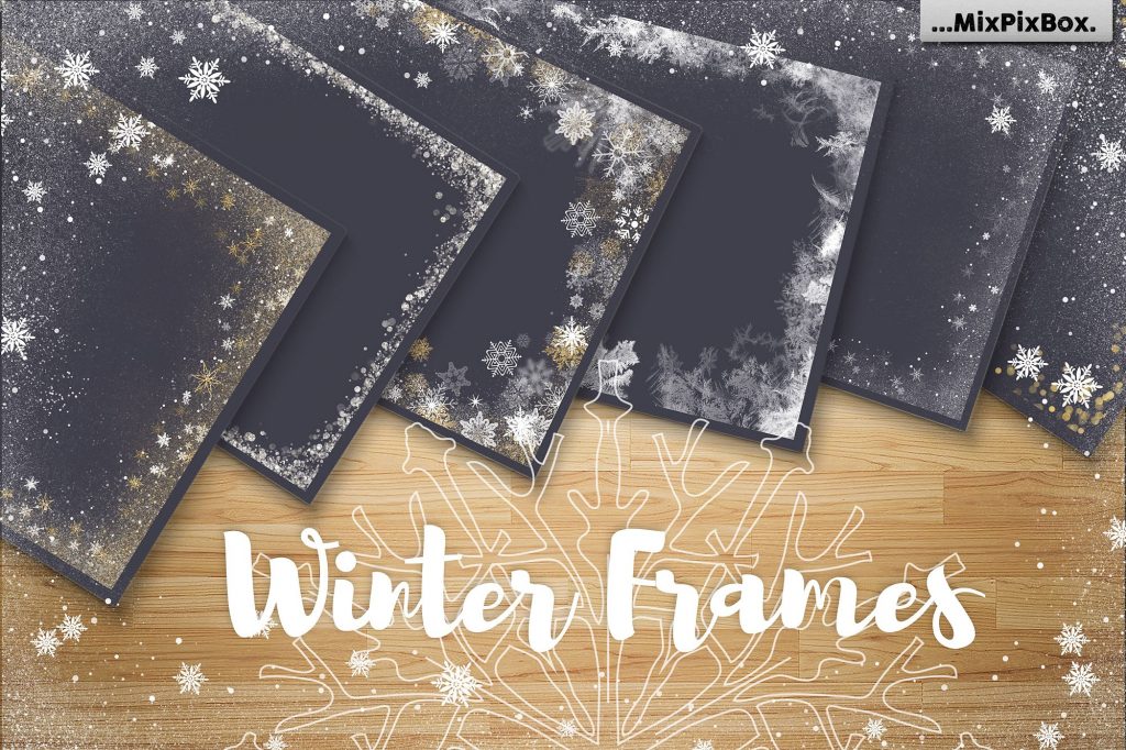 86+ Winter Frames, Snowflake Overlays, Christmas Overlays - $8 ...