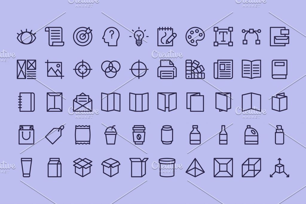 100 Graphic Design Simple Line Icons - $18 – MasterBundles