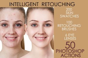 50 Photoshop Actions Retouching Skin BUNDLE, Swatches, Brushes ...