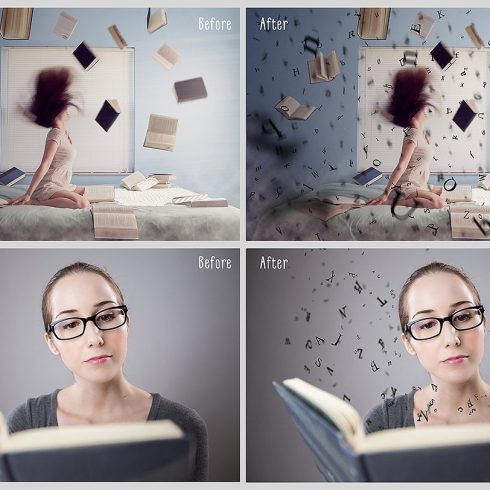 24 Scrambled Letters Photoshop Brushes | Master Bundles