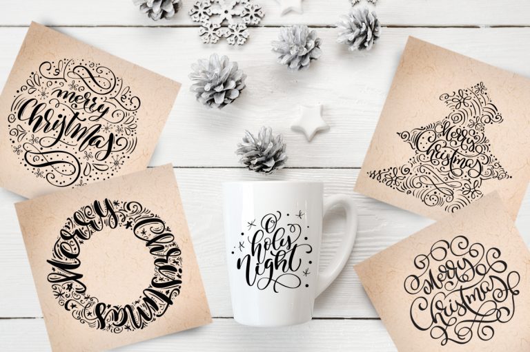 Christmas Lettering Phrases - $13 | MasterBundles