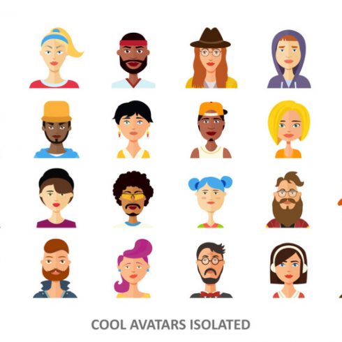 Vector Avatars Cartoon People Friends Set – MasterBundles