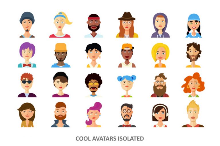 Vector Avatars Cartoon People Friends Set – MasterBundles