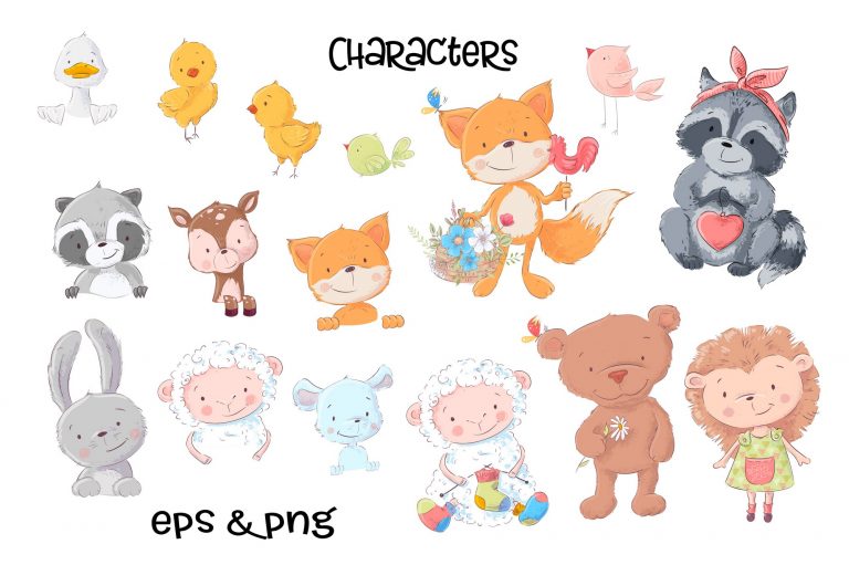 Cute Animals Vector Clip Art - $17 – MasterBundles