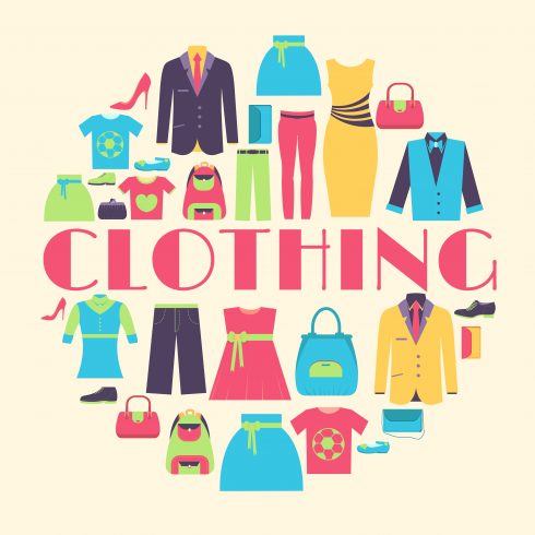 Fashion Illustration Bundle: Clothing Business Icons and illustrations ...