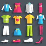 Fashion Illustration Bundle: Clothing Business Icons and illustrations ...