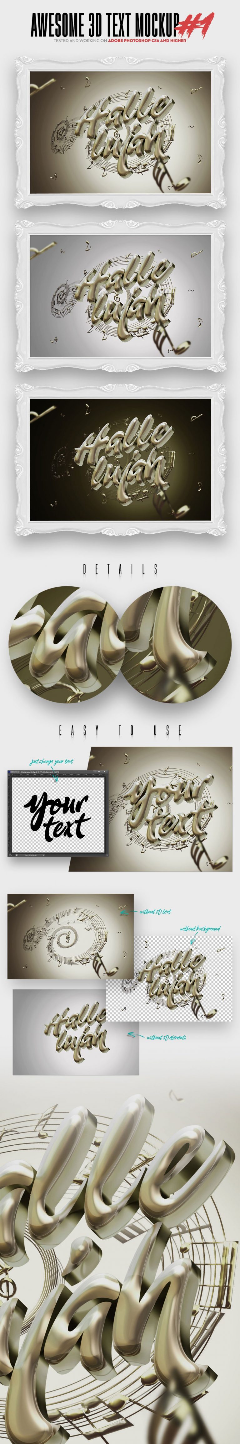 20 Best 3D Text Mockup Templates. Awesome Bundle - $19 – MasterBundles