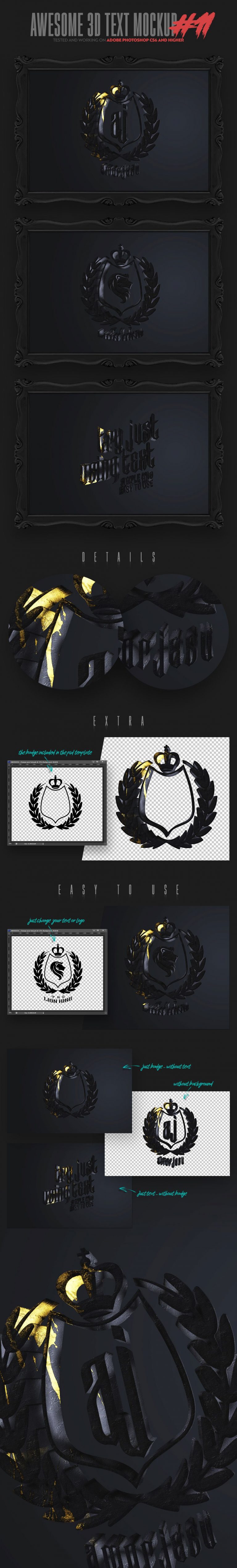 20 Best 3D Text Mockup Templates. Awesome Bundle - $19 – MasterBundles