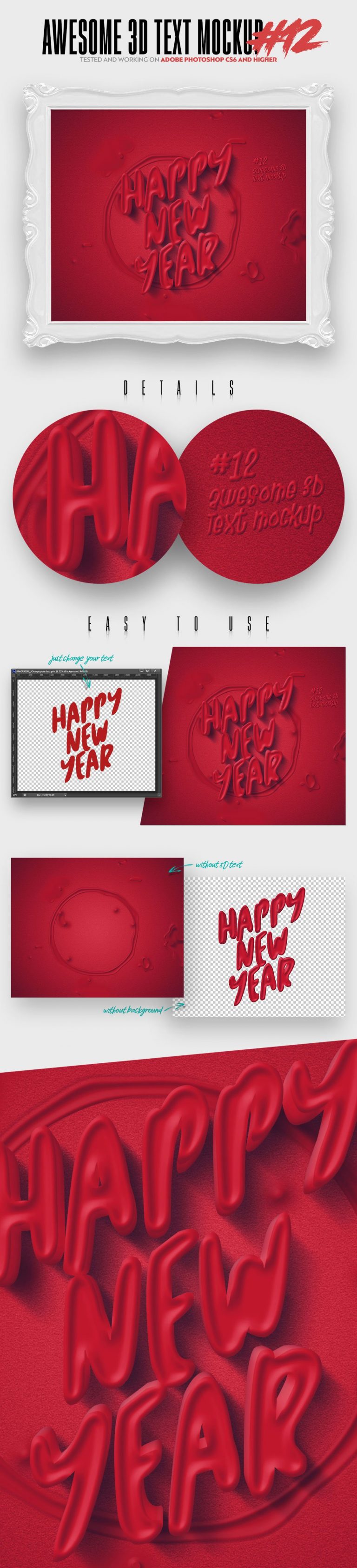 20 Best 3D Text Mockup Templates. Awesome Bundle - $19 – MasterBundles