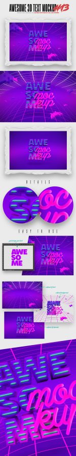 20 Best 3D Text Mockup Templates. Awesome Bundle - $19 – MasterBundles