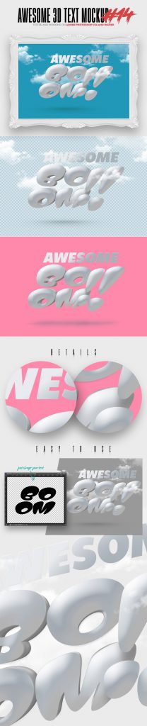 20 Best 3D Text Mockup Templates. Awesome Bundle - $19 – MasterBundles