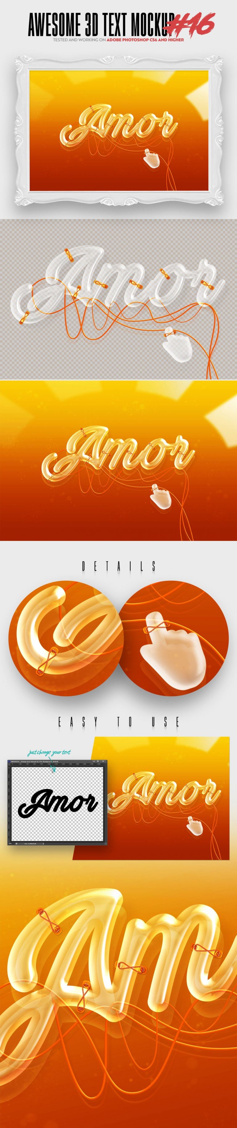 20 Best 3D Text Mockup Templates. Awesome Bundle - $19 – MasterBundles