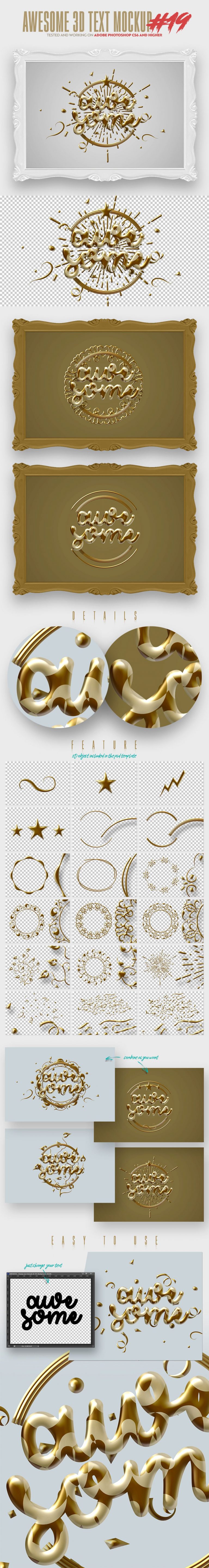 20 Best 3D Text Mockup Templates. Awesome Bundle - $19 – MasterBundles