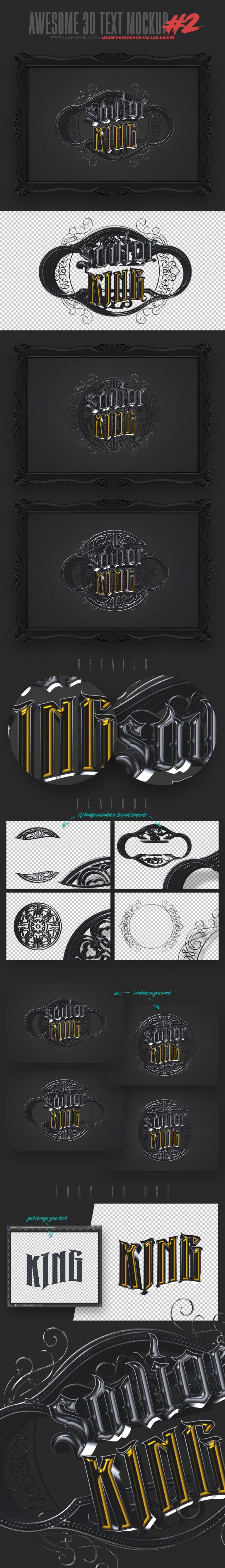 20 Best 3D Text Mockup Templates. Awesome Bundle - $19 – MasterBundles