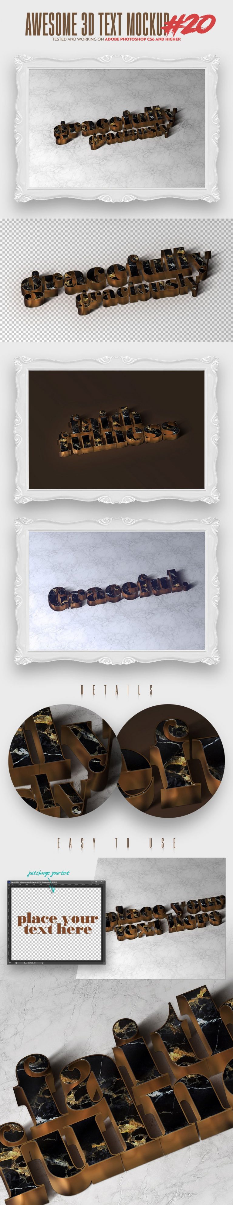 20 Best 3D Text Mockup Templates. Awesome Bundle - $19 – MasterBundles