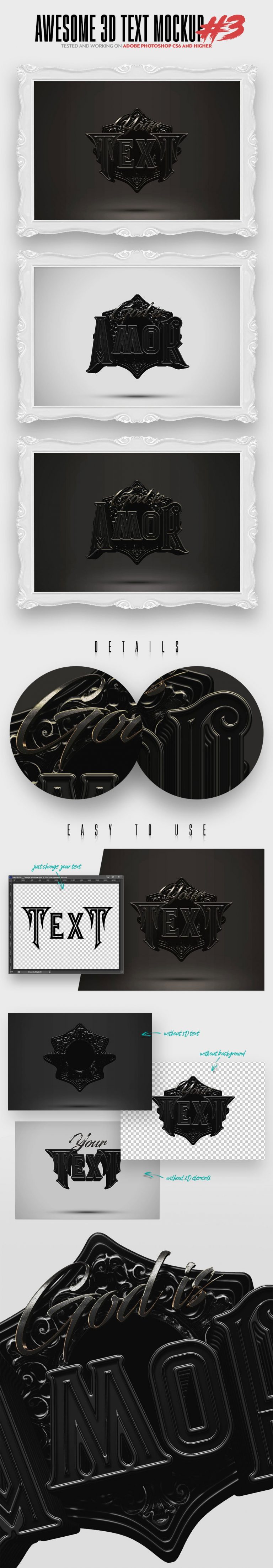 20 Best 3D Text Mockup Templates. Awesome Bundle - $19 – MasterBundles