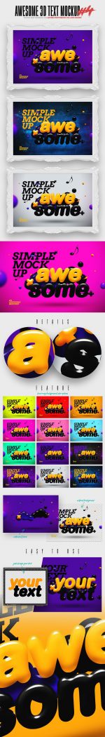 20 Best 3D Text Mockup Templates. Awesome Bundle - $19 – MasterBundles