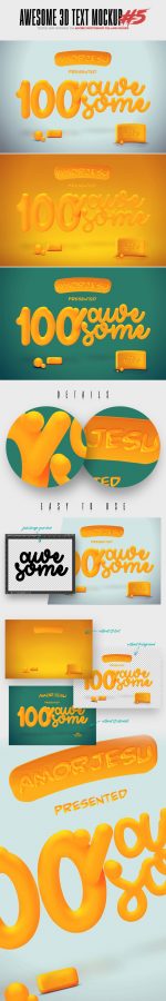 20 Best 3D Text Mockup Templates. Awesome Bundle - $19 – MasterBundles