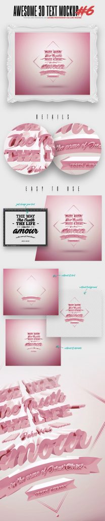 20 Best 3D Text Mockup Templates. Awesome Bundle - $19 – MasterBundles