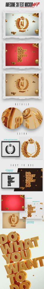 20 Best 3D Text Mockup Templates. Awesome Bundle - $19 – MasterBundles
