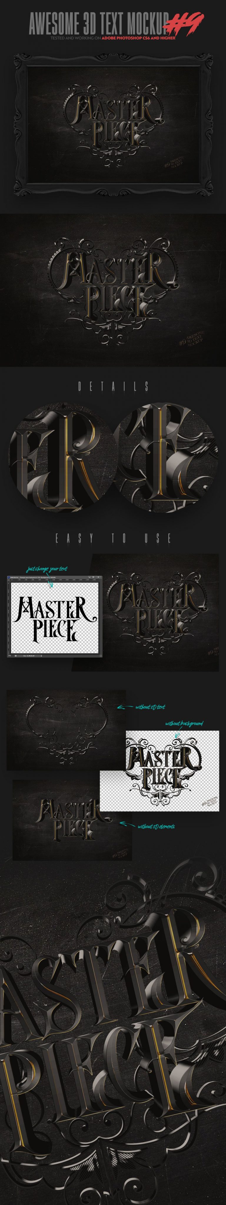 20 Best 3D Text Mockup Templates. Awesome Bundle - $19 – MasterBundles