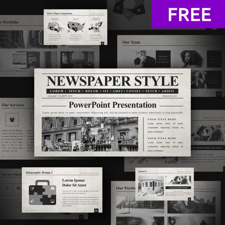 5 Free Newspaper Google Slides Template In 2022 – MasterBundles