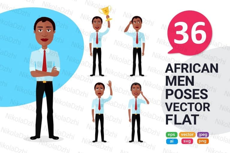 36 African American Man Clipart Vectors – MasterBundles