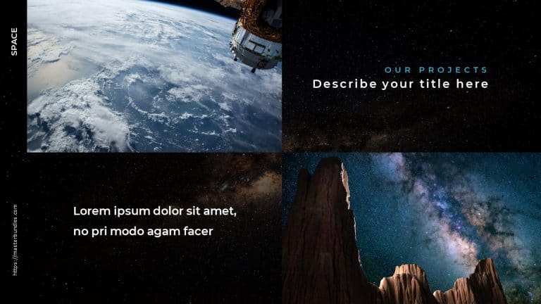 Space Powerpoint Template | Google Slides Space Theme. Best 50 Slides ...