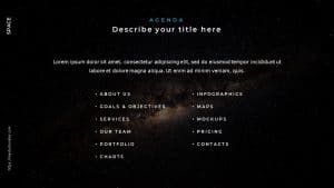Space Powerpoint Template | Google Slides Space Theme. Best 50 Slides ...