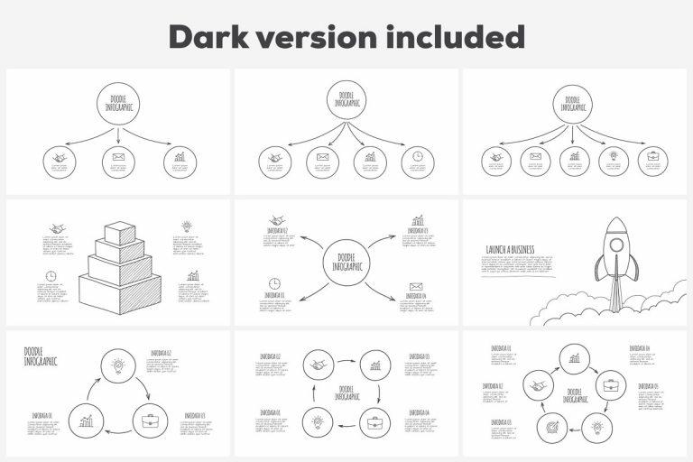 Doodle Presentation: 30 Infographics & Slides AI, PSD, EPS, KEY, PDF ...