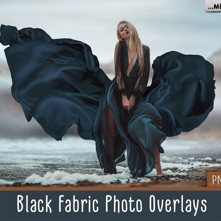 44 Flowing Fabric Overlays for Photoshop: Black Fabric PNG – MasterBundles