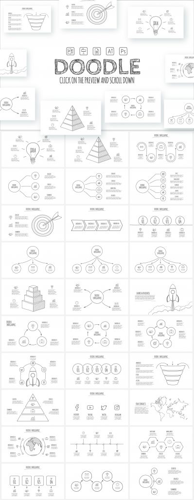 Doodle Presentation: 30 Infographics & Slides AI, PSD, EPS, KEY, PDF ...